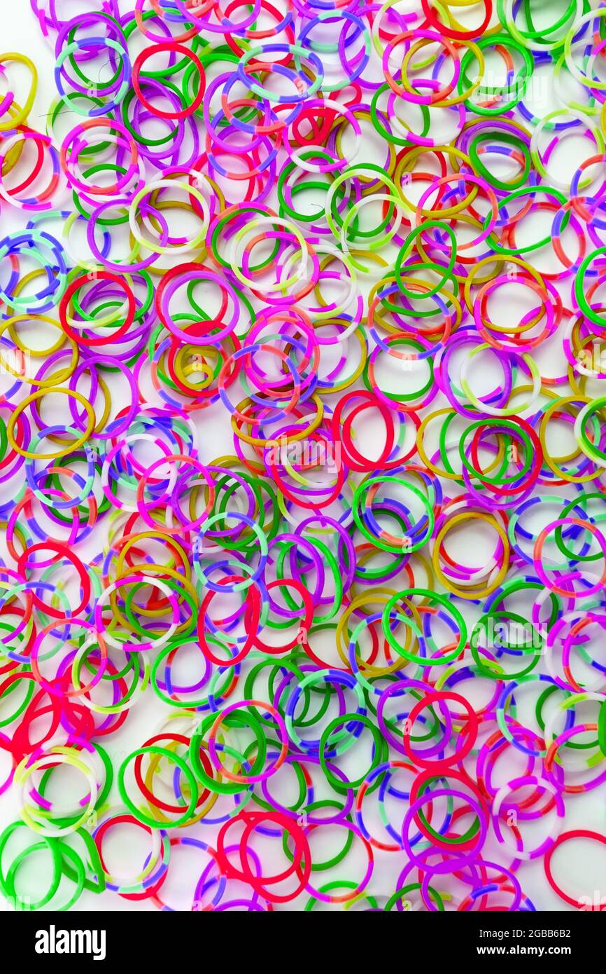 texture multi color rubber band Stock Photo - Alamy
