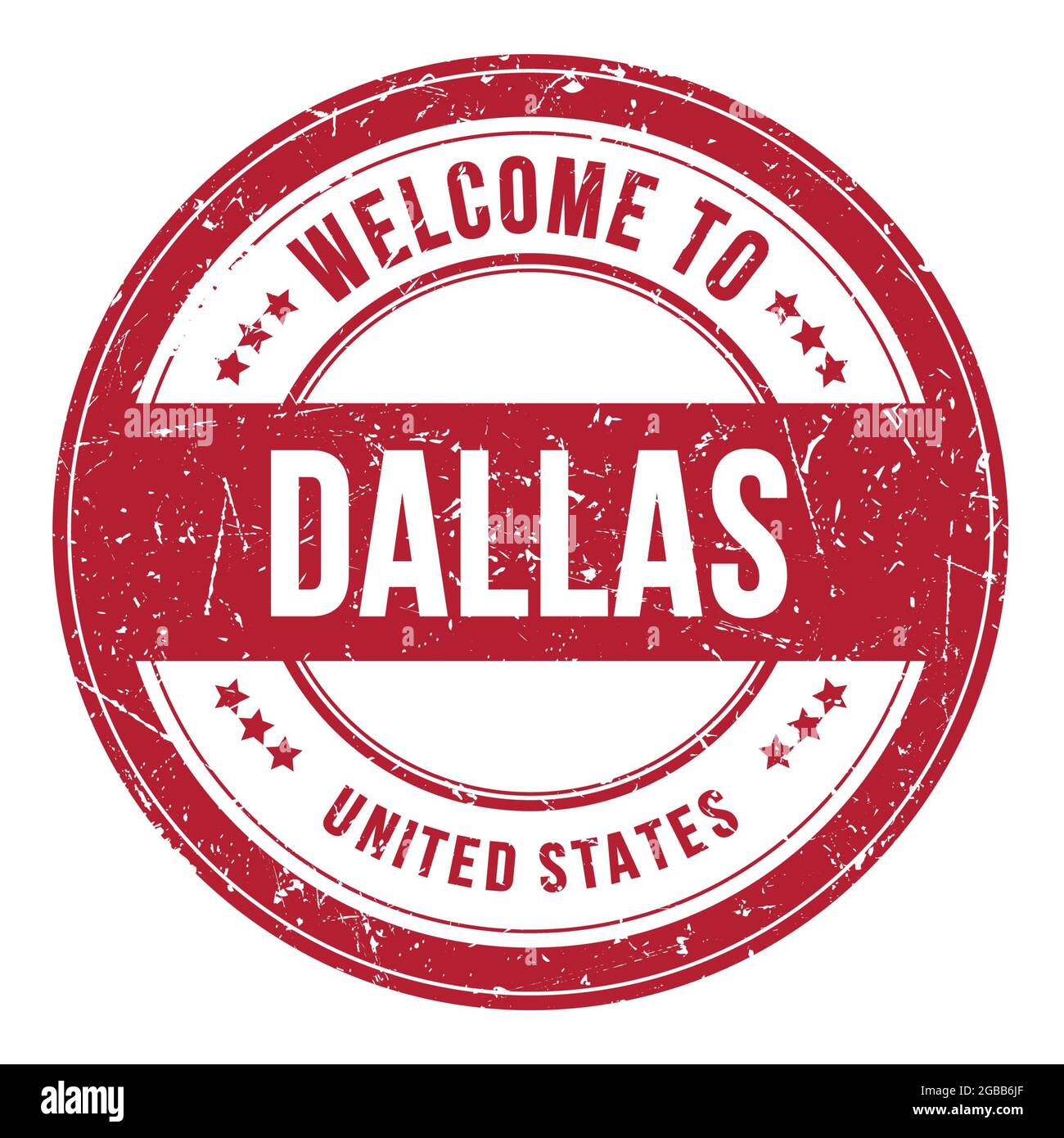 WELCOME TO DALLAS - UNITED STATES, words written on red round coin ...