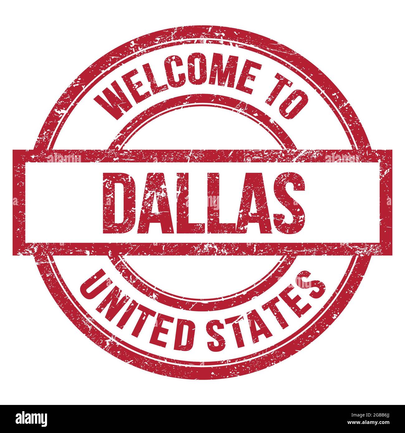 WELCOME TO DALLAS - UNITED STATES, words written on red round simple ...