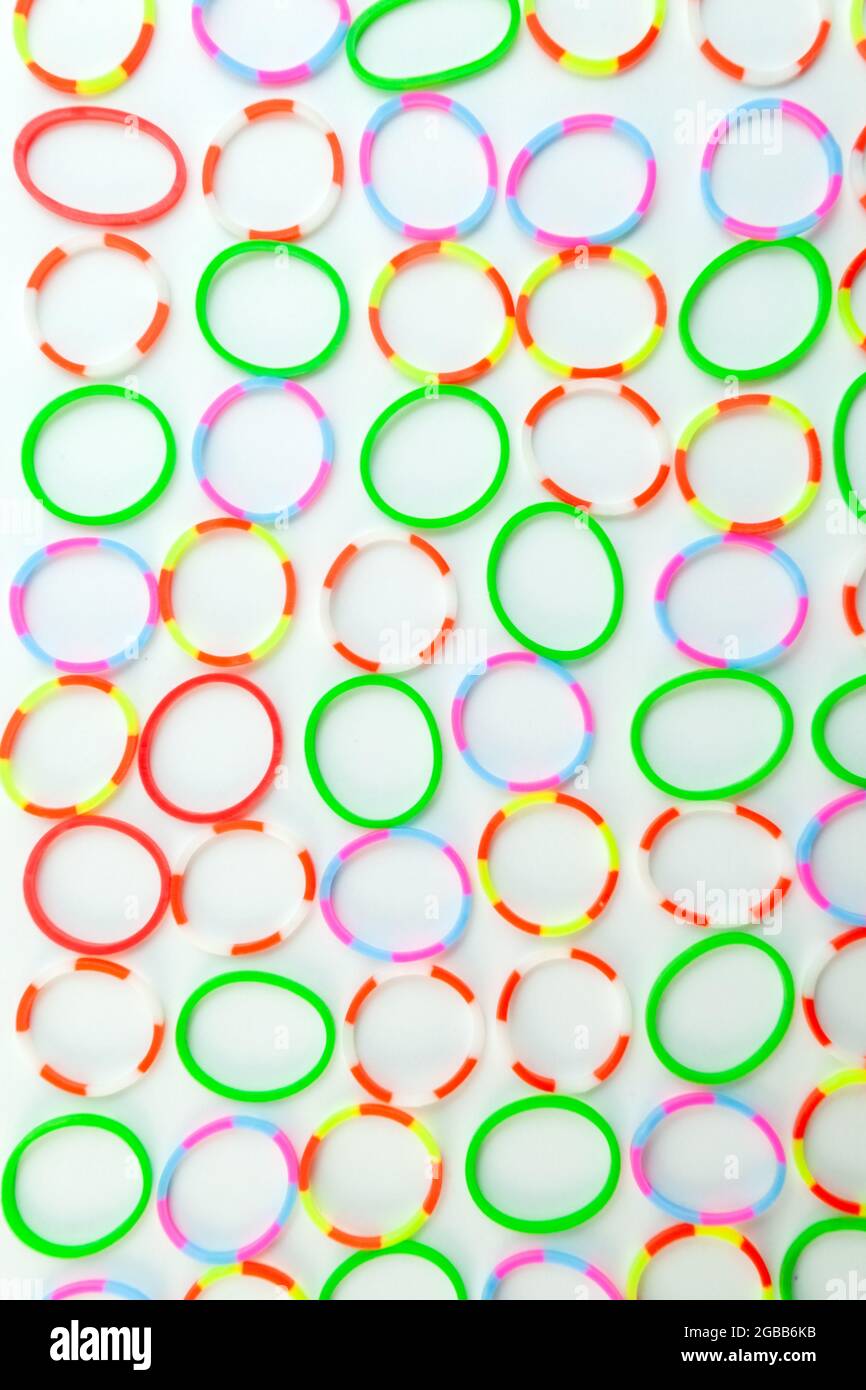 texture multi color rubber band Stock Photo - Alamy