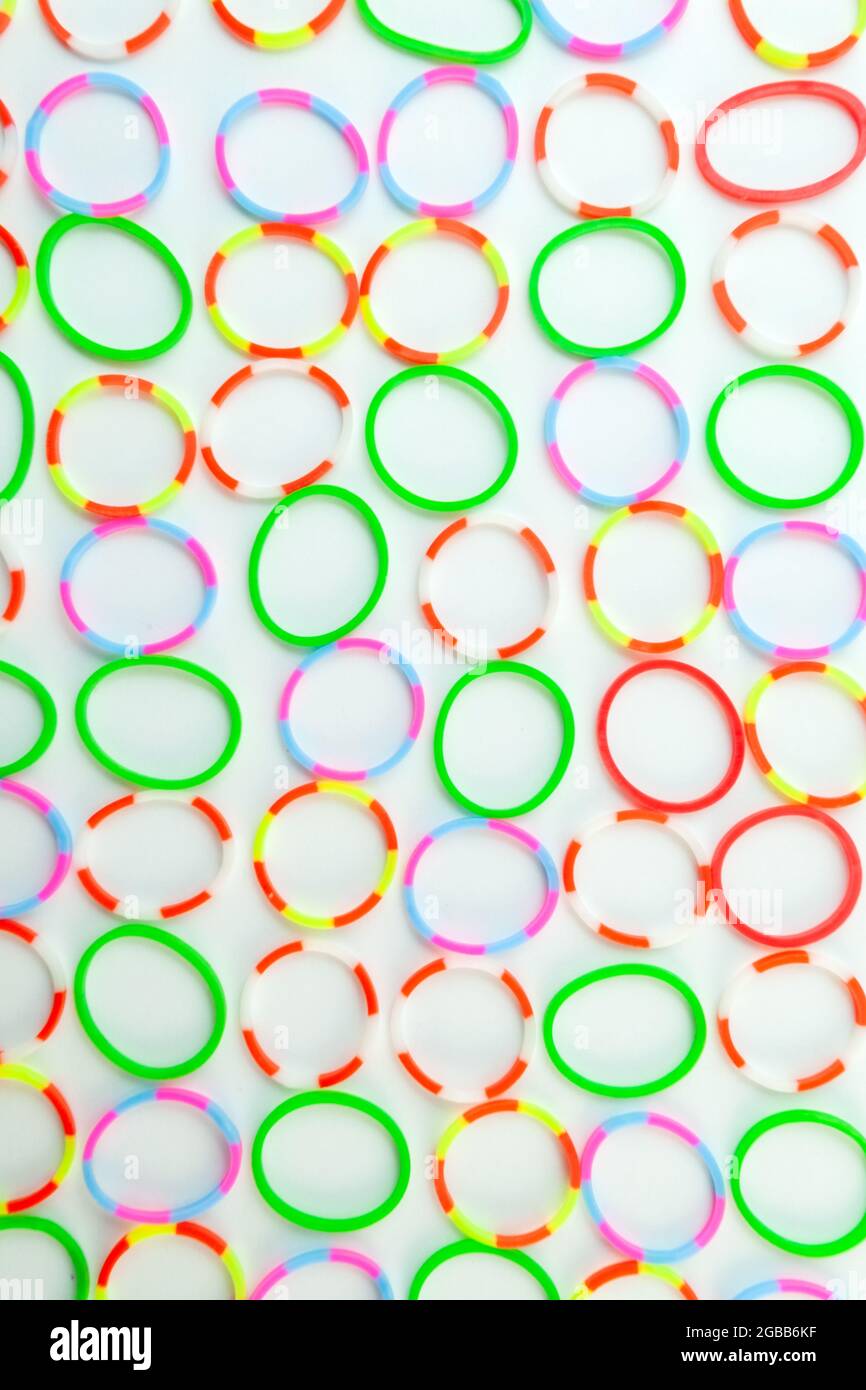 texture multi color rubber band Stock Photo - Alamy