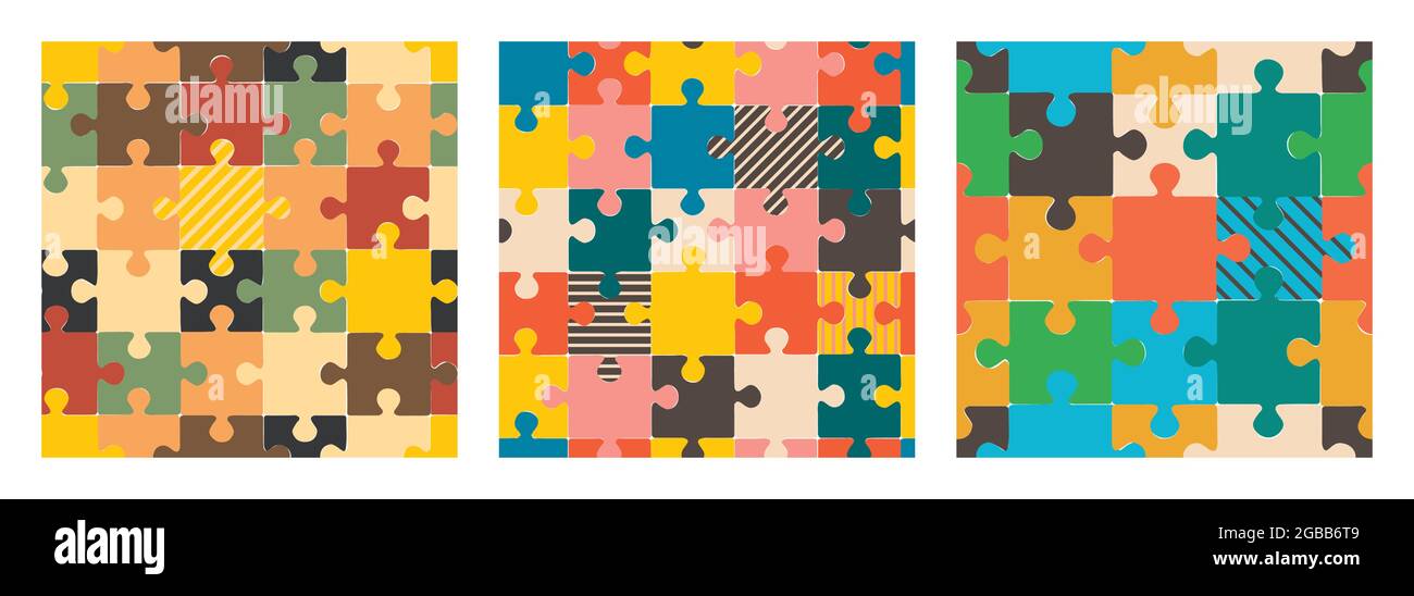 Seamless puzzle patterns hi-res stock photography and images - Alamy