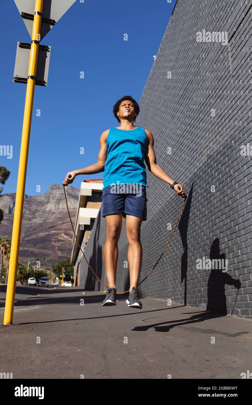 Man rope jumping hi-res stock photography and images - Alamy