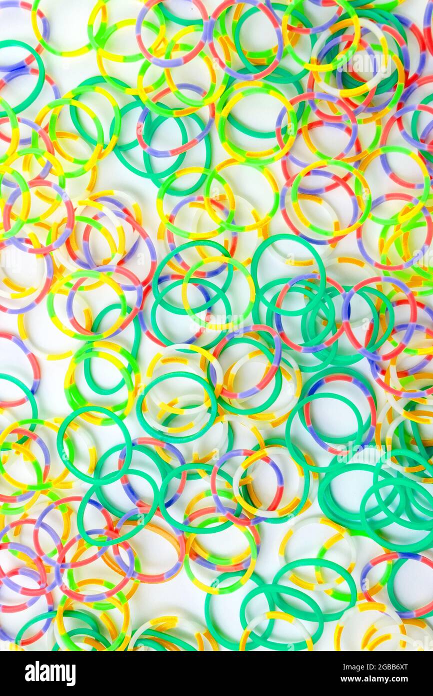 texture multi color rubber band Stock Photo - Alamy