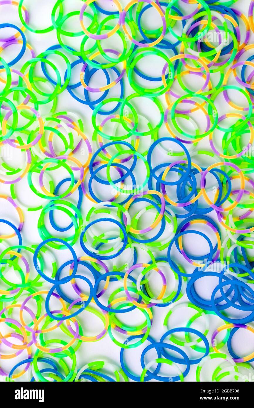 texture multi color rubber band Stock Photo - Alamy