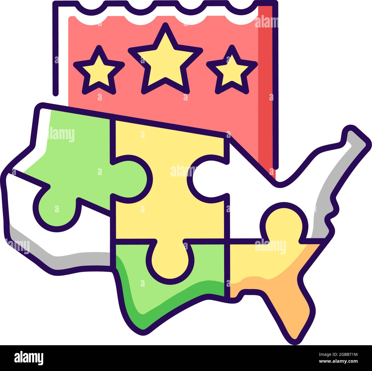 Multi-state lottery games RGB color icon Stock Vector Image & Art - Alamy