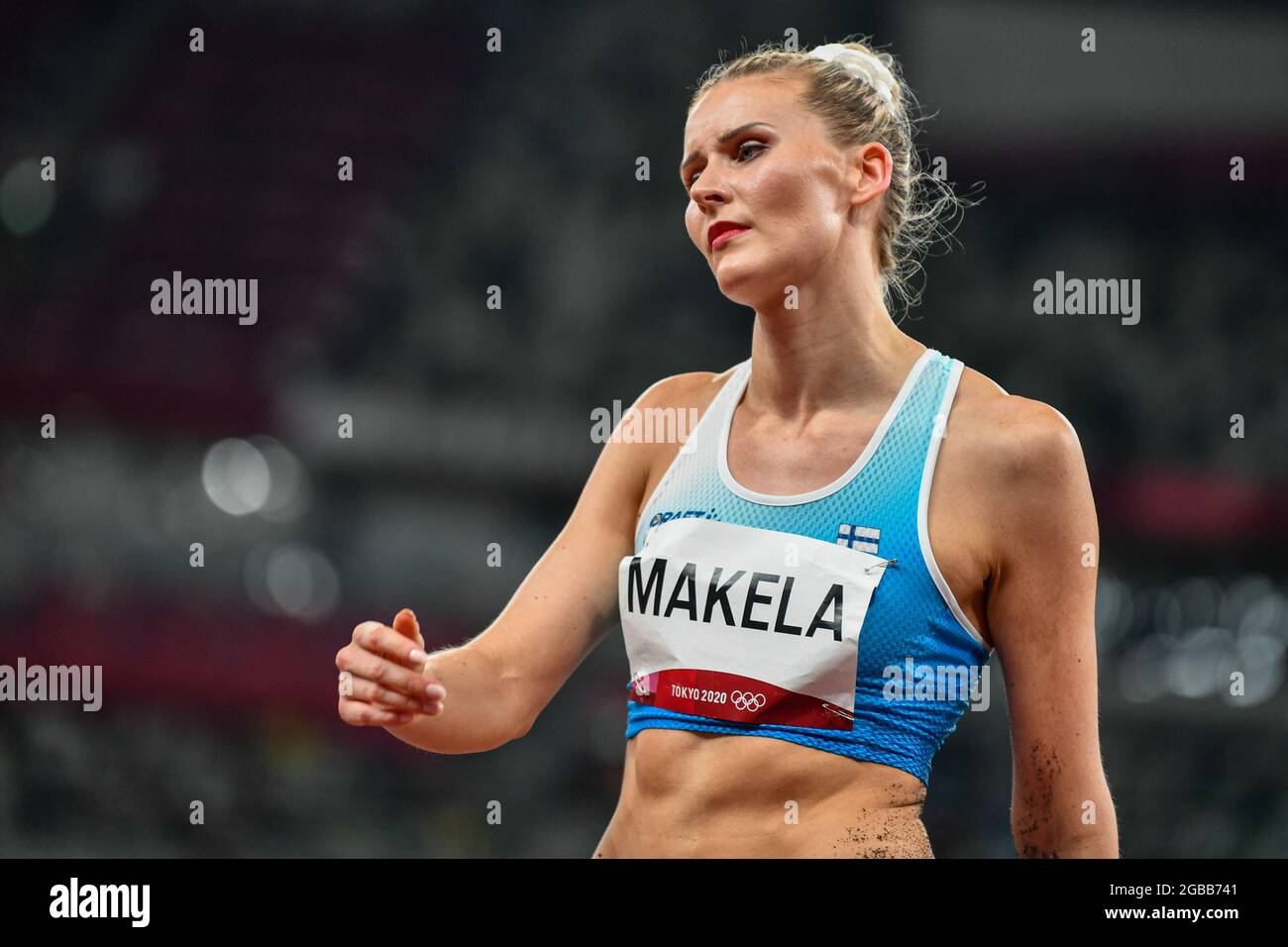 TOKYO, JAPAN - AUGUST 1: Kristiina Makela of Finland competing on Women ...