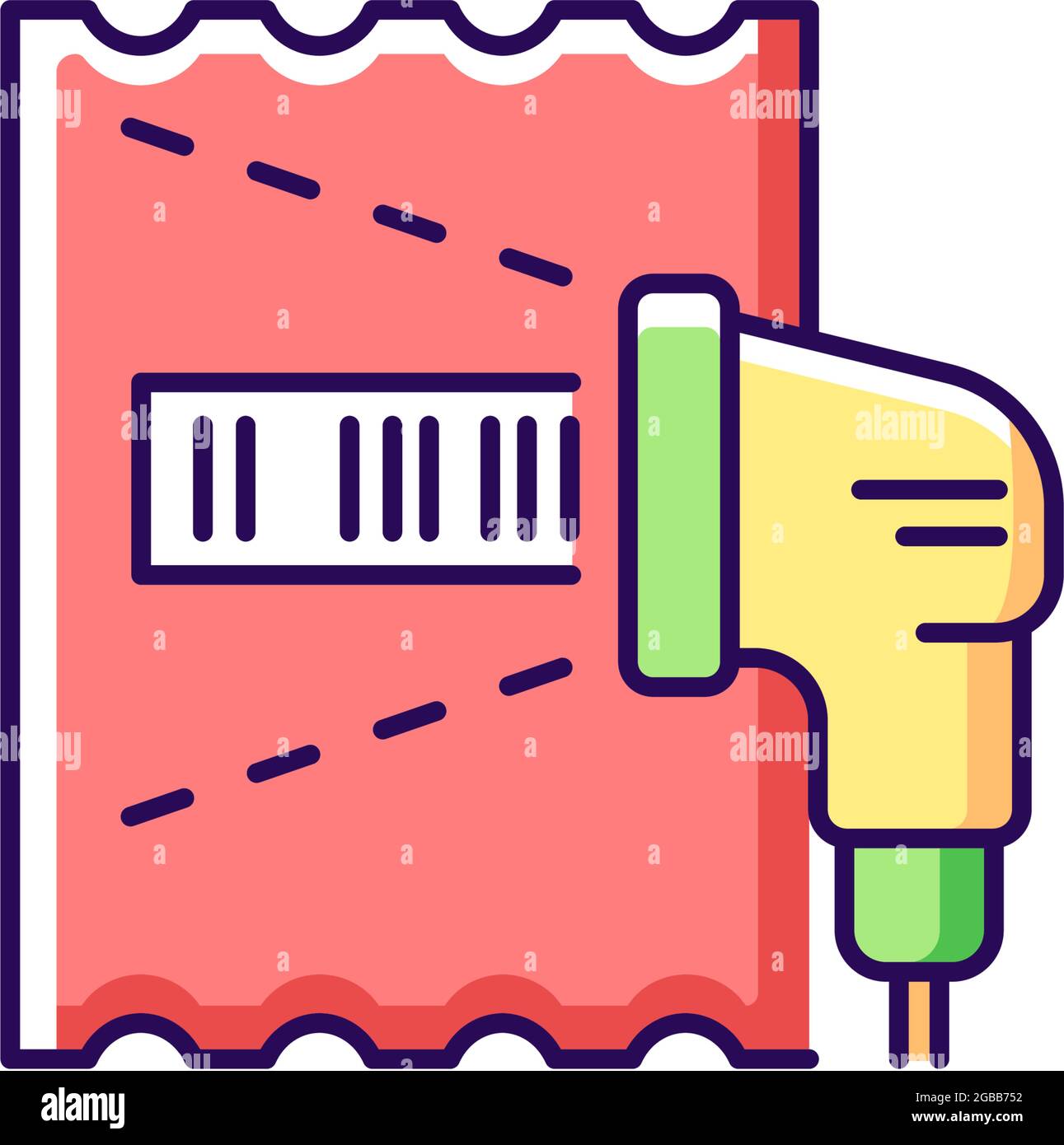 Lottery ticket scanner RGB color icon Stock Vector Image & Art - Alamy