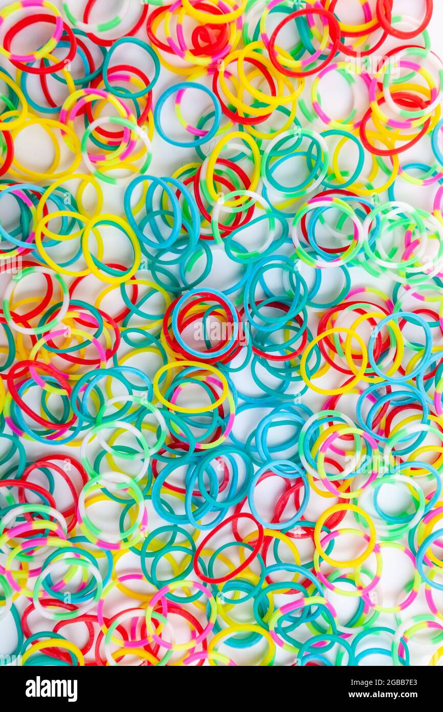 texture multi color rubber band Stock Photo - Alamy