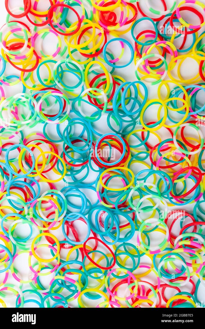 texture multi color rubber band Stock Photo - Alamy