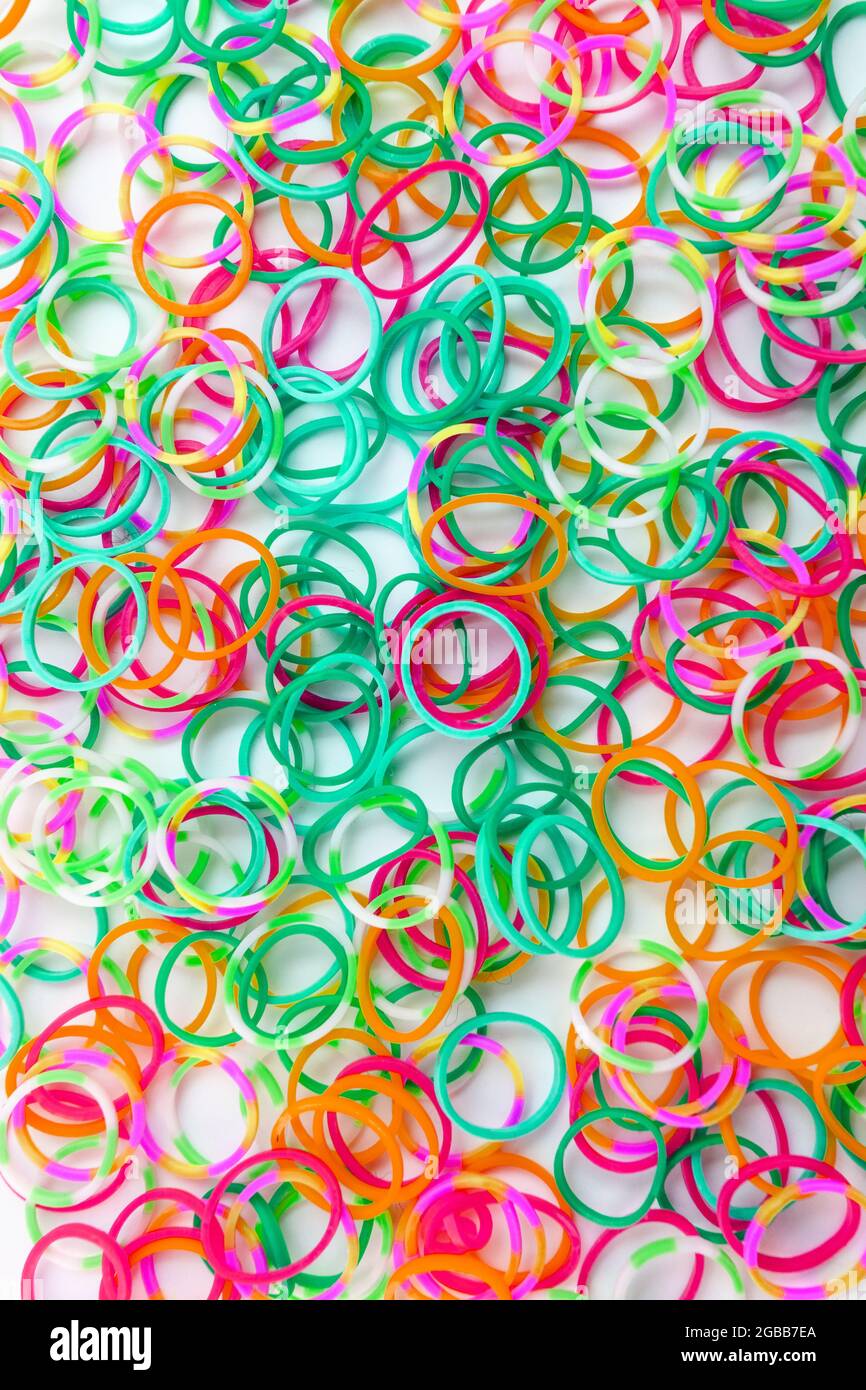 texture multi color rubber band Stock Photo - Alamy
