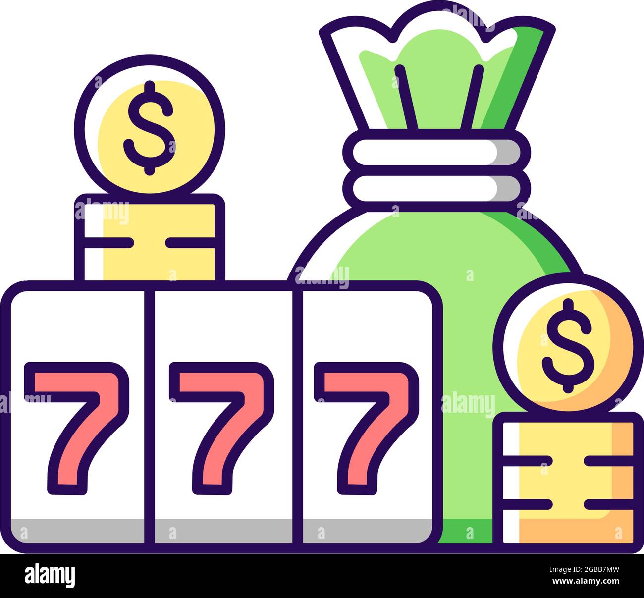 Jackpot RGB color icon Stock Vector Image & Art - Alamy