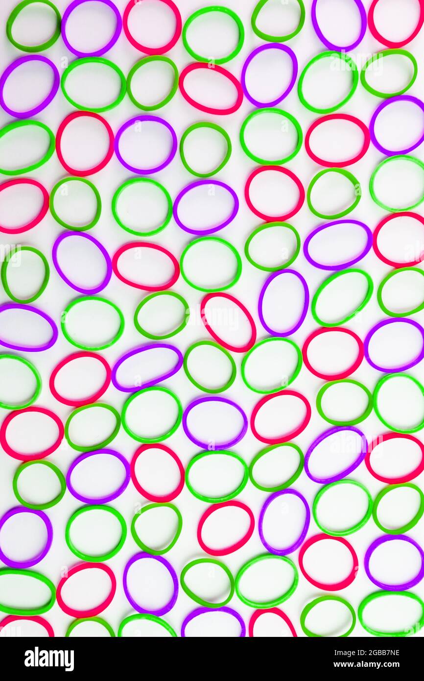 texture multi color rubber band Stock Photo - Alamy