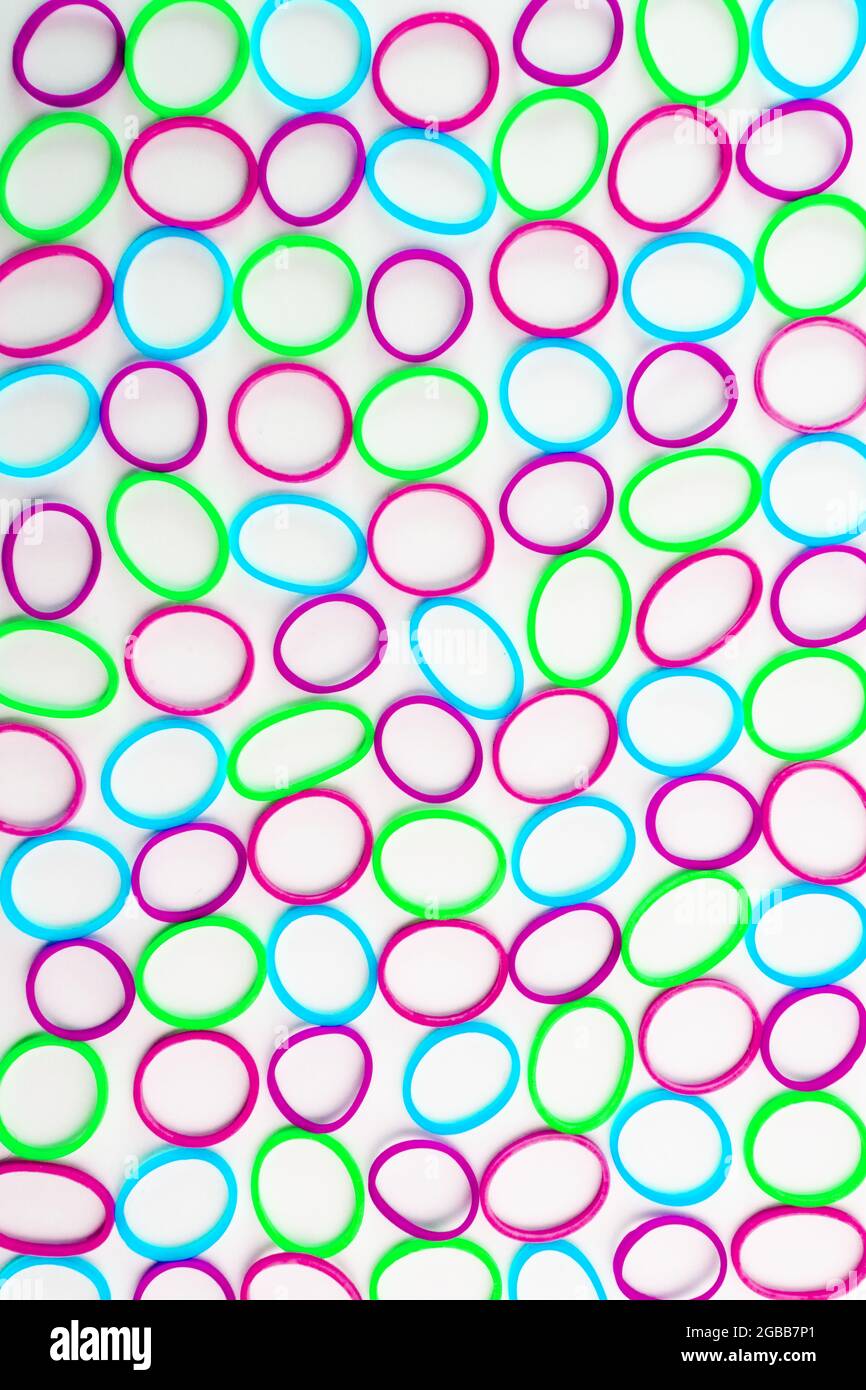 texture multi color rubber band Stock Photo - Alamy