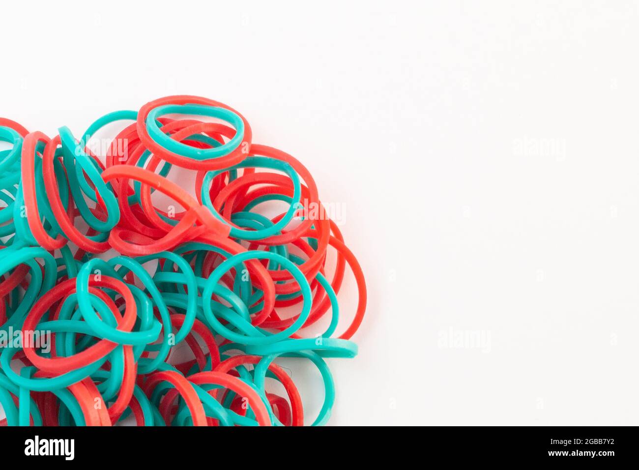 Color rubber band isolated white background Stock Photo - Alamy