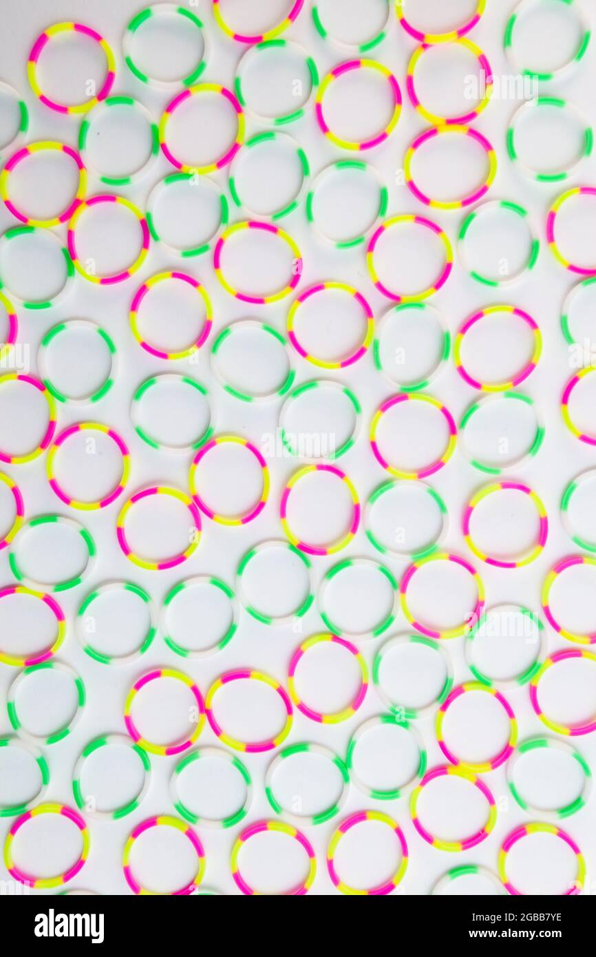 texture multi color rubber band Stock Photo - Alamy