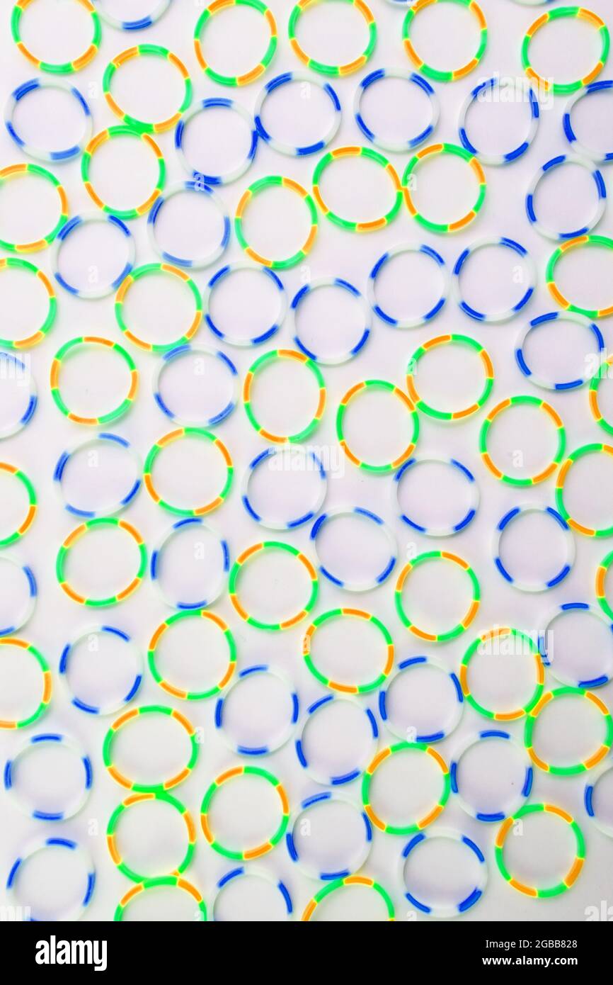 texture multi color rubber band Stock Photo - Alamy