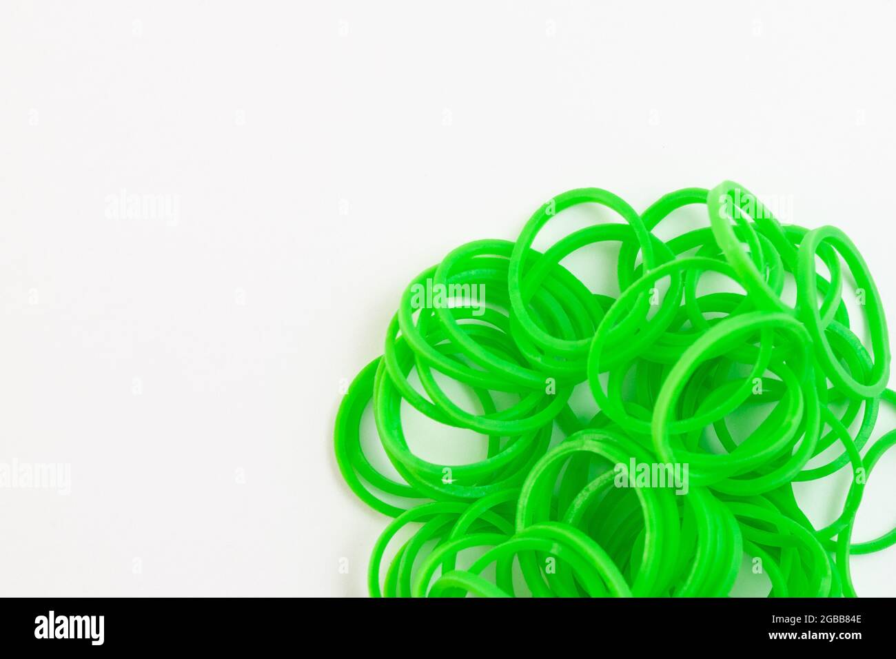 Color rubber band isolated white background Stock Photo - Alamy
