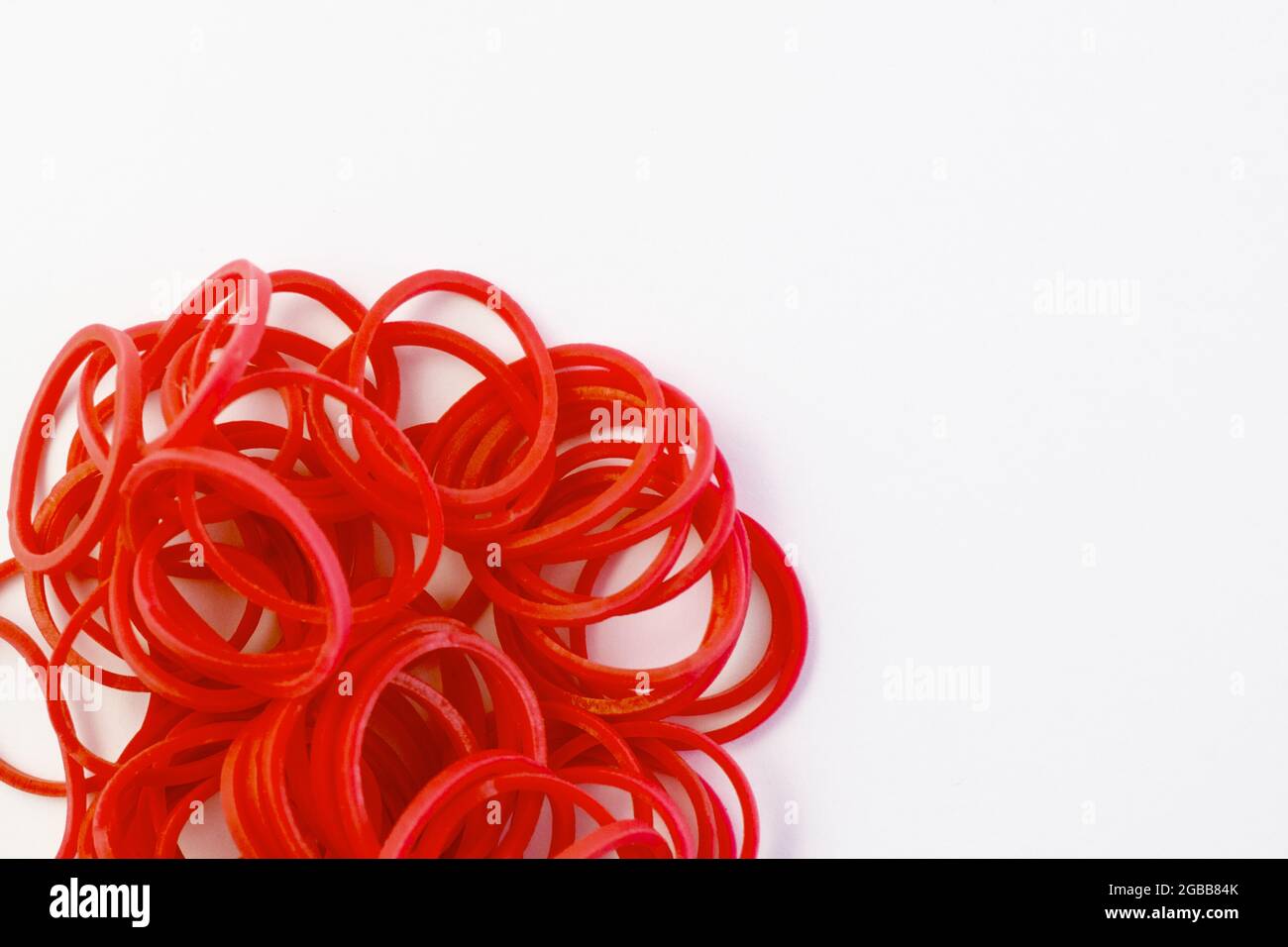 Color rubber band isolated white background Stock Photo - Alamy