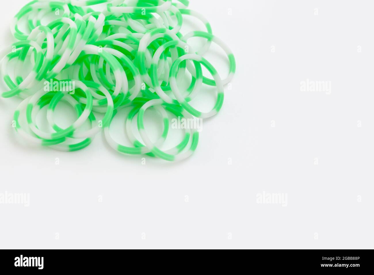Color rubber band isolated white background Stock Photo - Alamy