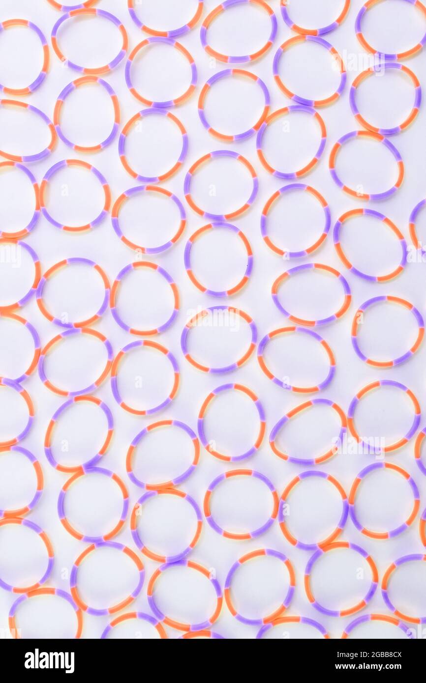 texture multi color rubber band Stock Photo - Alamy