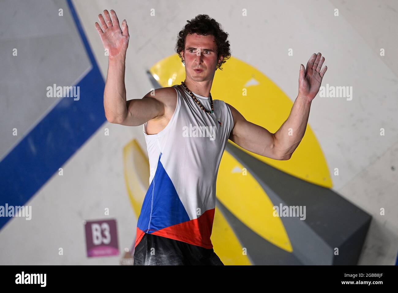 Tokyo, Japan. 03rd Aug, 2021. Czech climber Adam Ondra attends ...