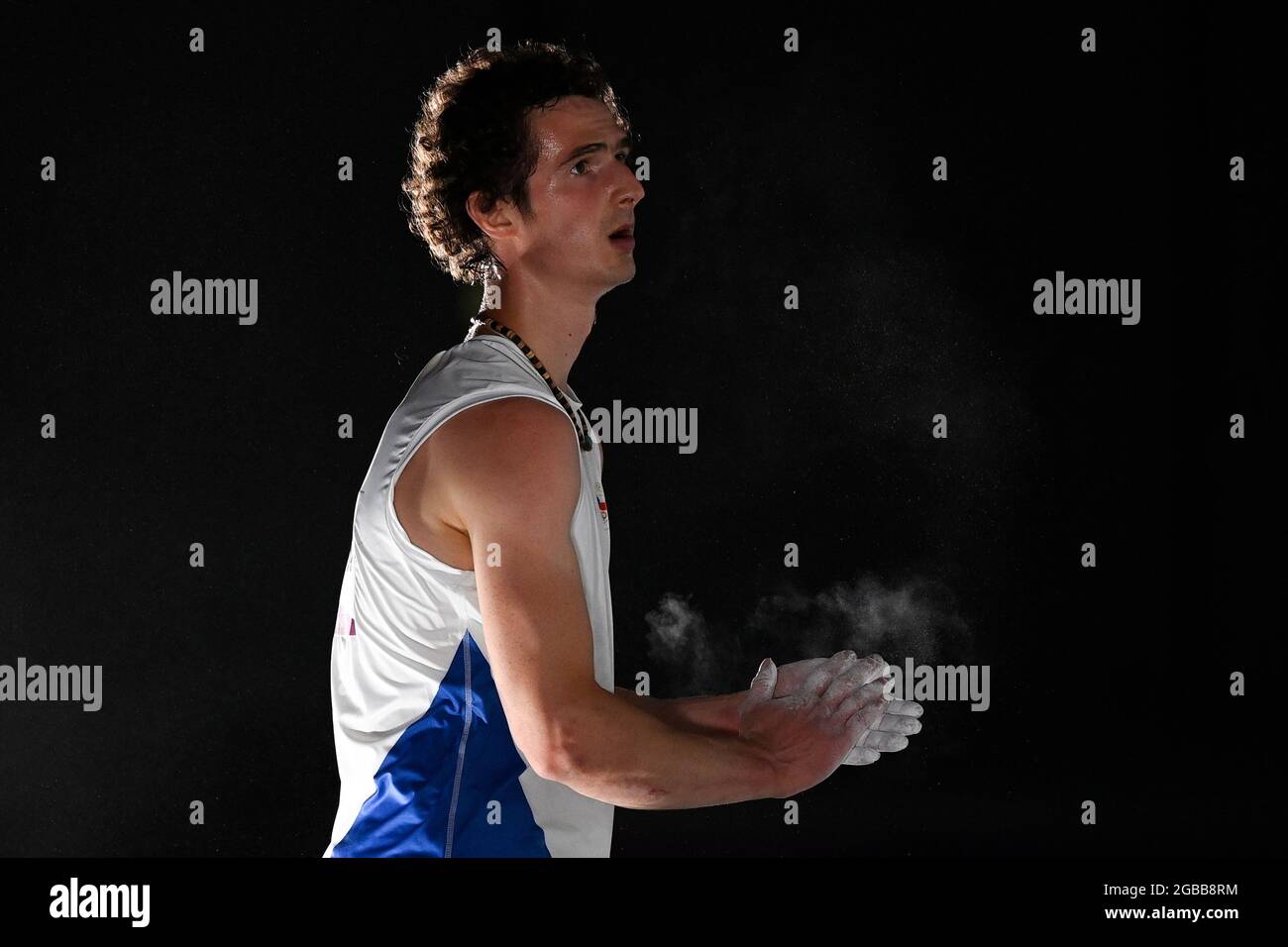 Czech climber Adam Ondra attends bouldering qualification during the ...