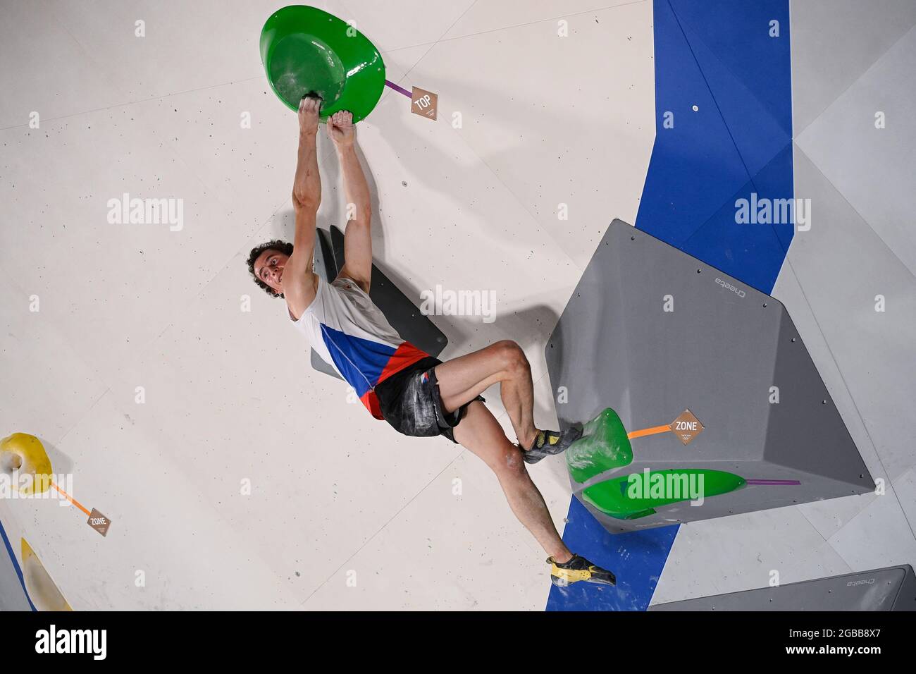 Czech climber Adam Ondra attends bouldering qualification during the ...