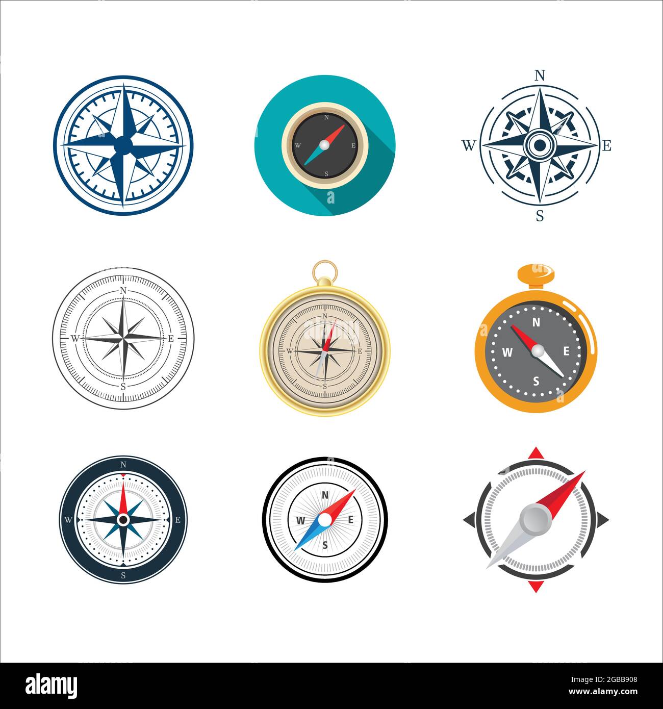 Compass vector icon illustration design Template Stock Vector Image ...