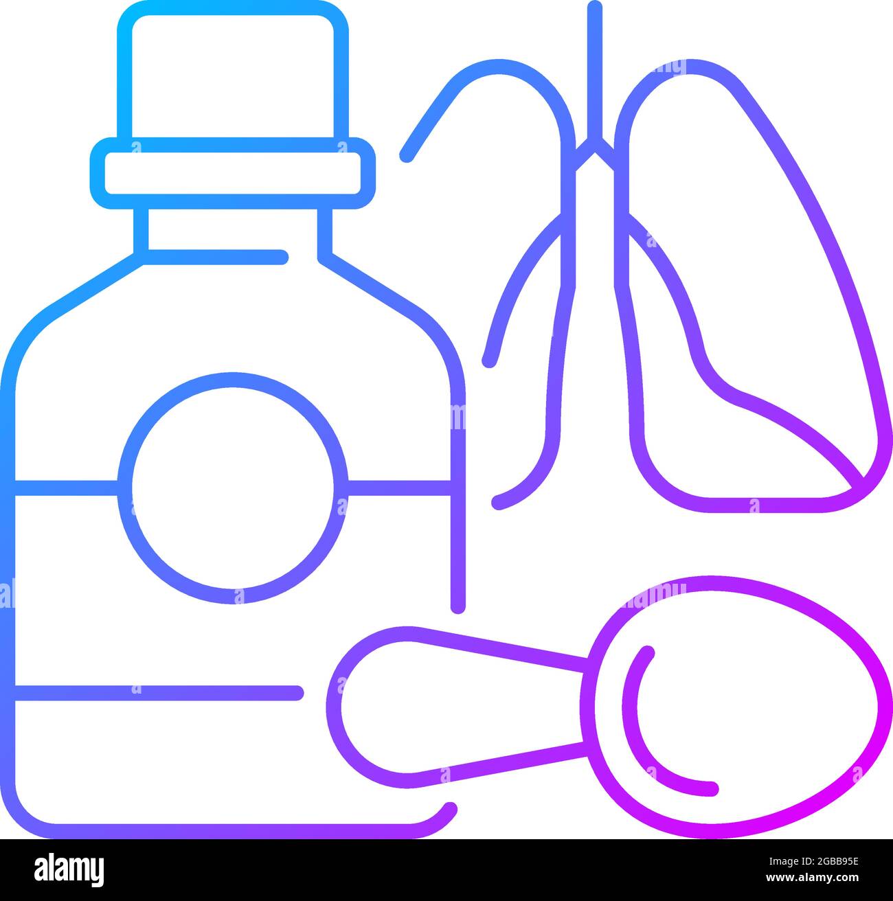 Cough syrup gradient linear vector icon Stock Vector Image & Art - Alamy