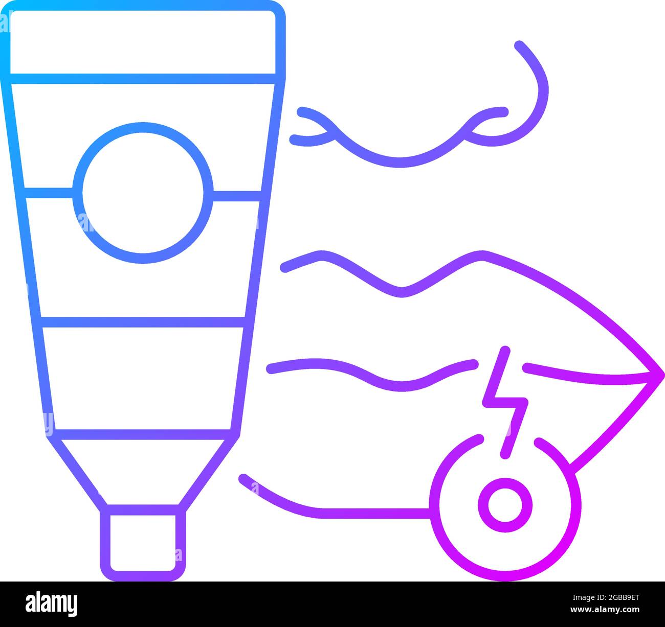 Cream for cold sore gradient linear vector icon Stock Vector Image ...