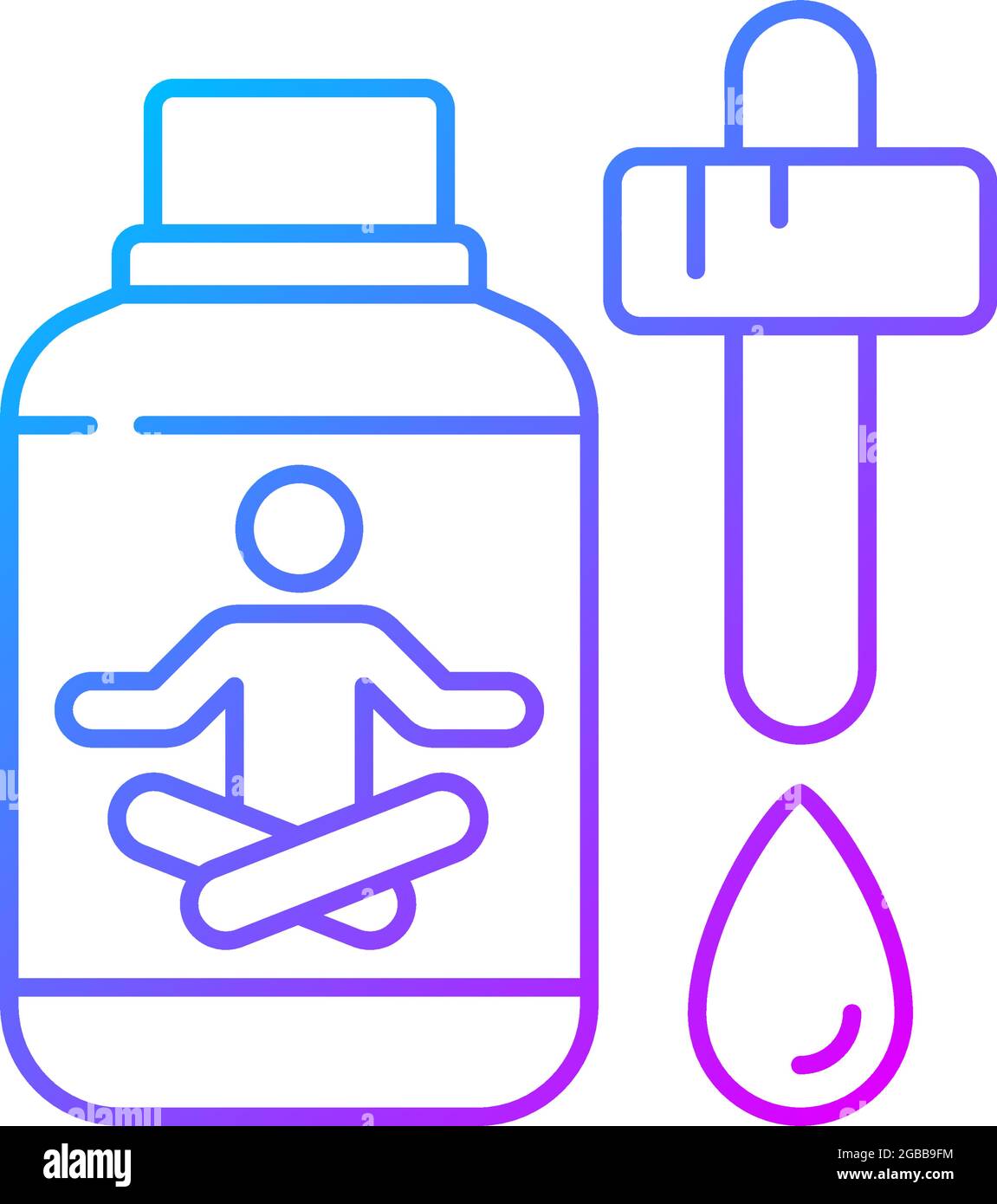 Sedative drops gradient linear vector icon Stock Vector Image & Art - Alamy