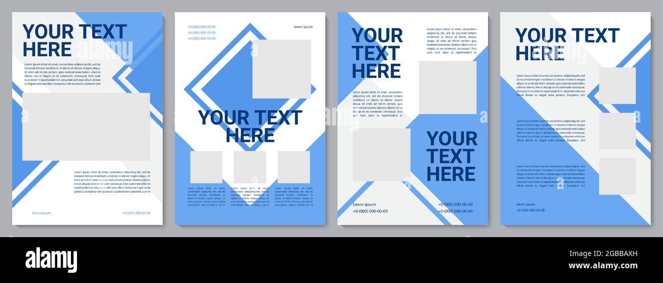 Blue promotional brochure template Stock Vector Image & Art - Alamy