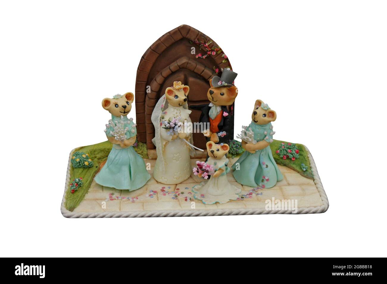A Cake Depicting a Wedding Scene for Mice Stock Photo - Alamy