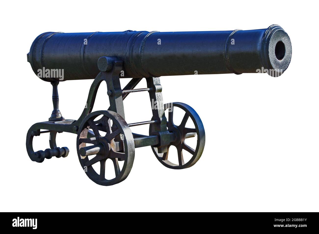 A Large and Heavy Black Metal Vintage Cannon Stock Photo - Alamy