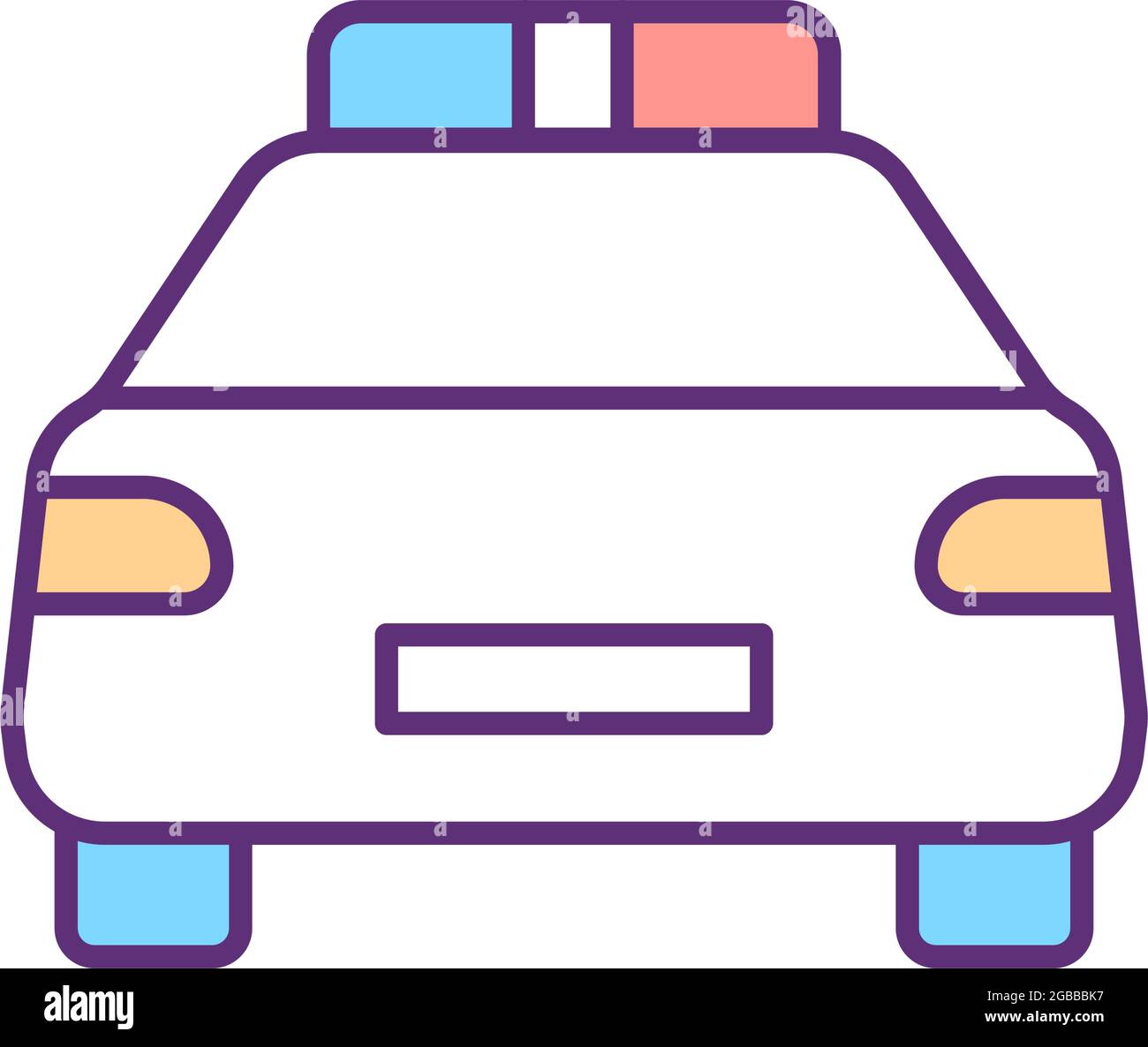 Police car RGB color icon Stock Vector Image & Art - Alamy