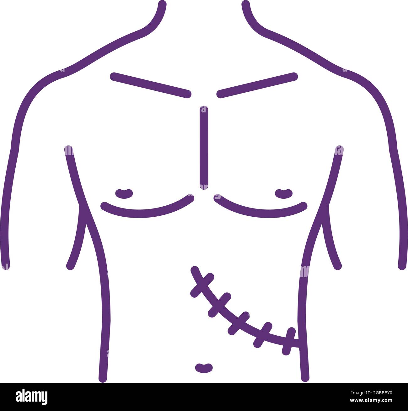 Removed organ aftermath RGB color icon Stock Vector Image & Art - Alamy