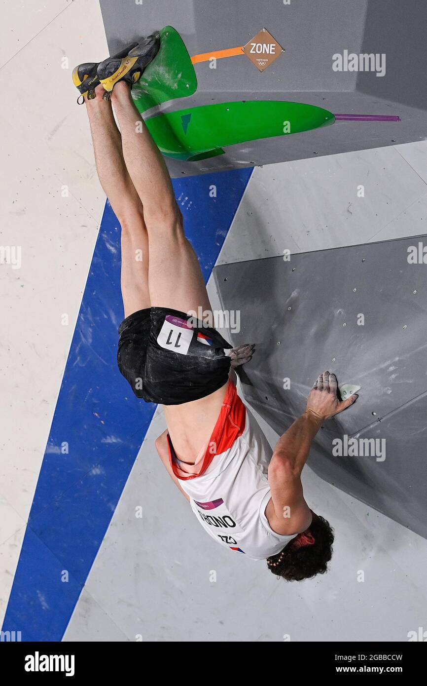 Tokyo, Japan. 03rd Aug, 2021. Czech climber Adam Ondra attends ...