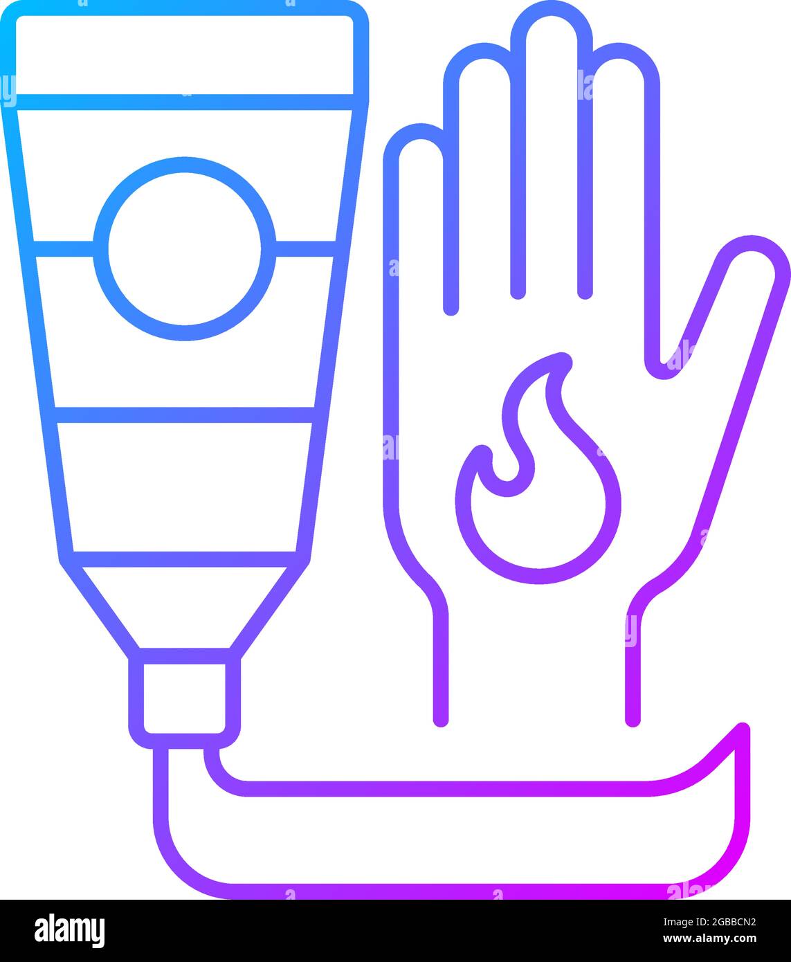 Hand burns pictogram hi-res stock photography and images - Alamy