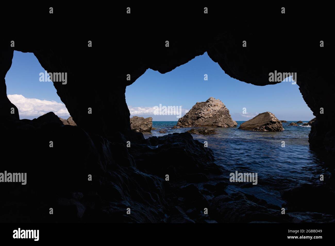 beautiful rock beach scenery from Yonggul(Dragon cavern), Gyeongju ...