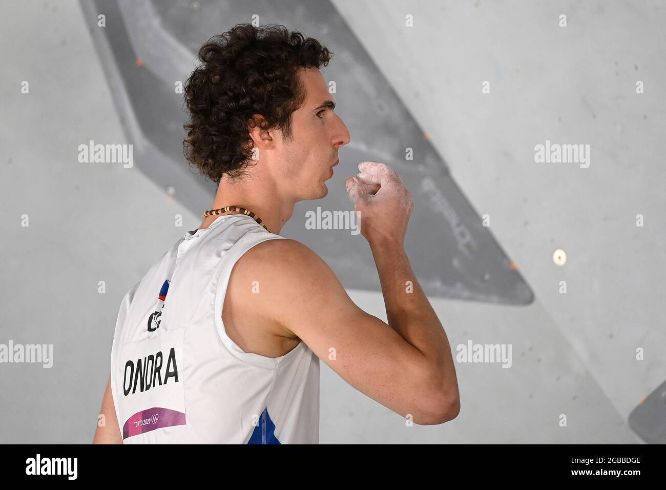Czech climber Adam Ondra attends bouldering qualification during the ...