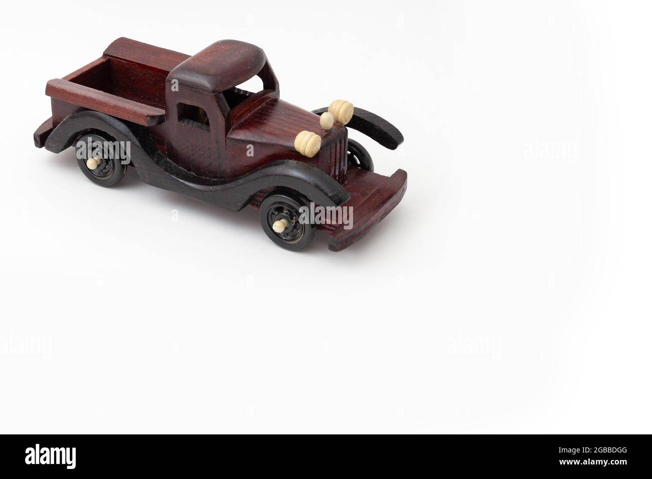 wooden toy car isolated on white background Stock Photo - Alamy