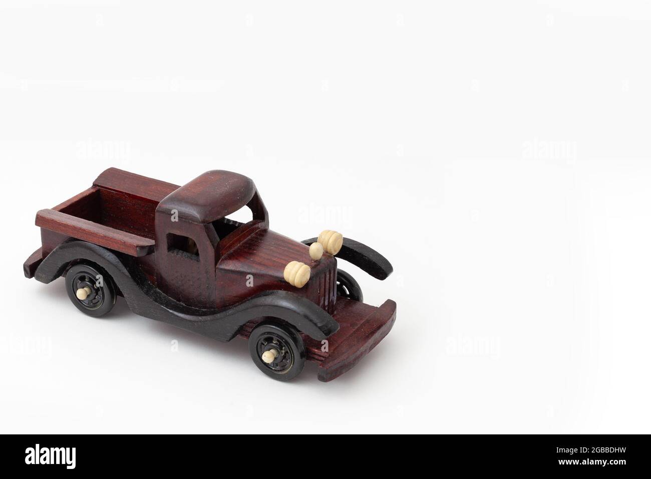 wooden toy car isolated on white background Stock Photo - Alamy