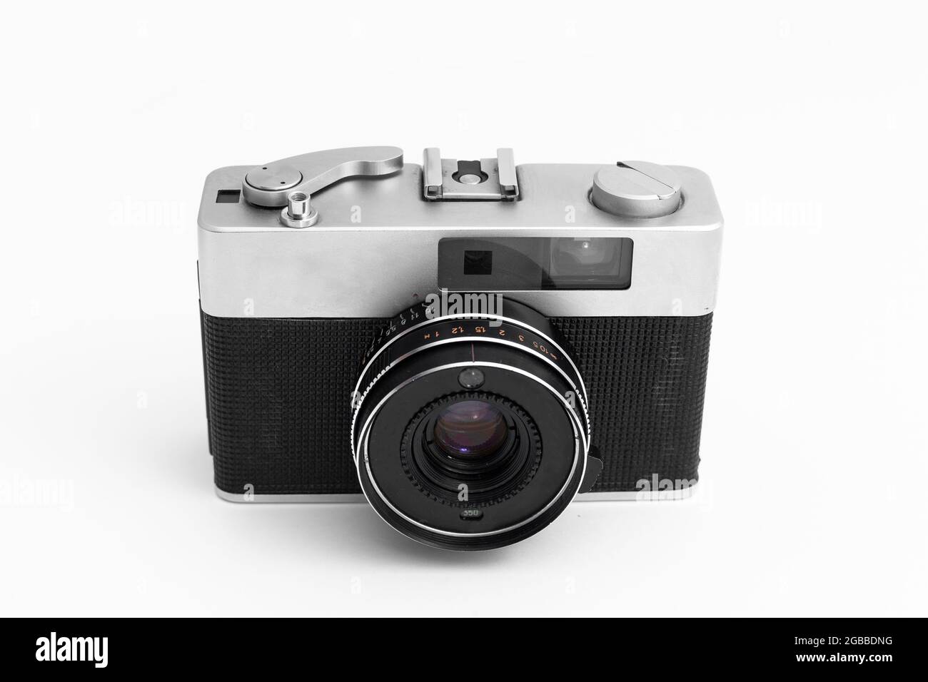 retro film camera on an isolated white background Stock Photo - Alamy