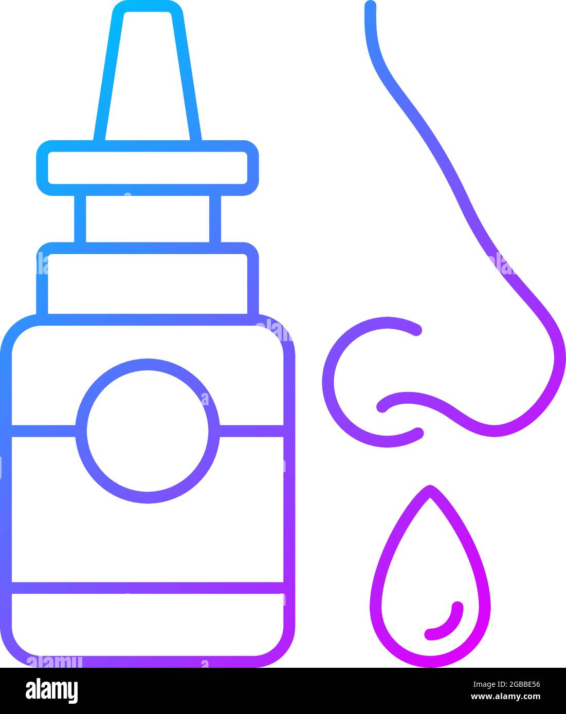 Nasal spray gradient linear vector icon Stock Vector Image & Art - Alamy