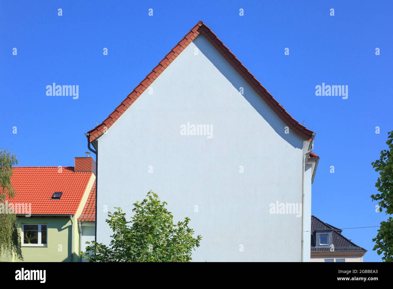 White residential building, side view, Bremerhaven, Germany Stock Photo ...