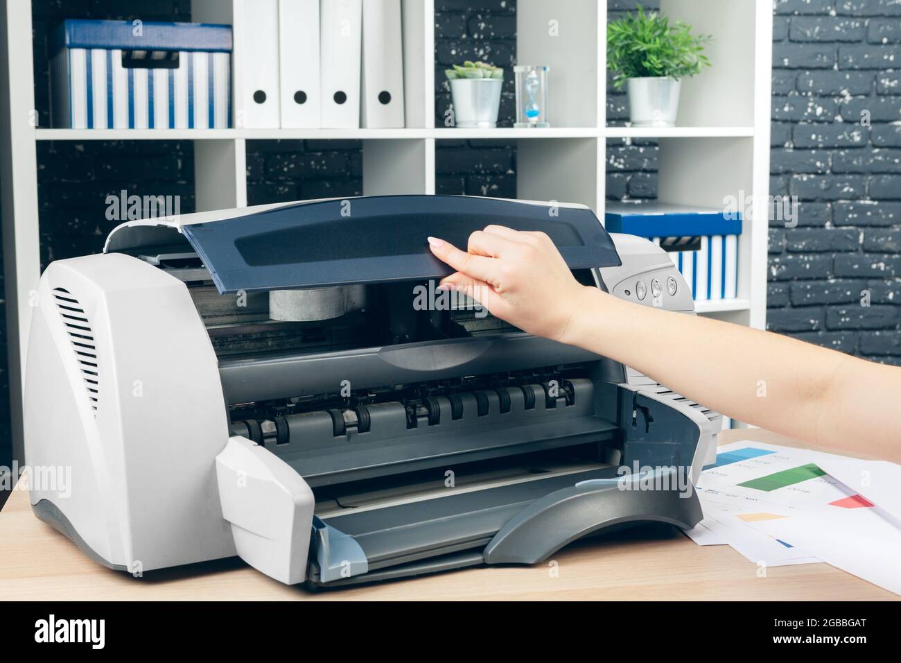 Man woman copier office hi-res stock photography and images - Alamy