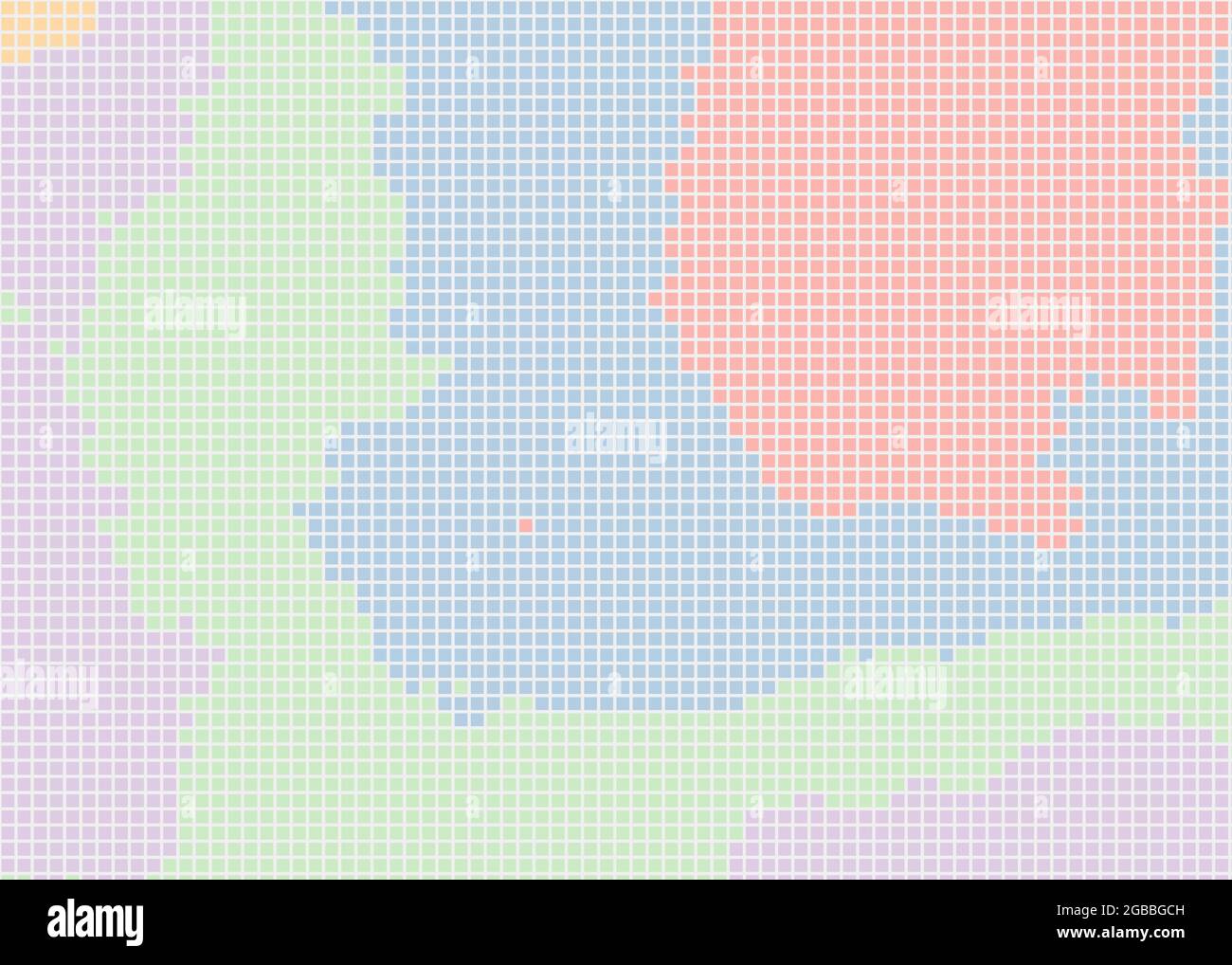 Abstract Geometrical color pixel generative art illustration Stock ...