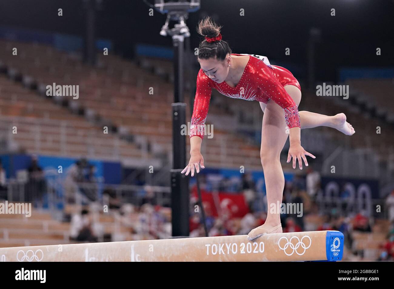 Tokyo, Japan. 03rd Aug, 2021. Sunisa Lee of the United States recovers ...