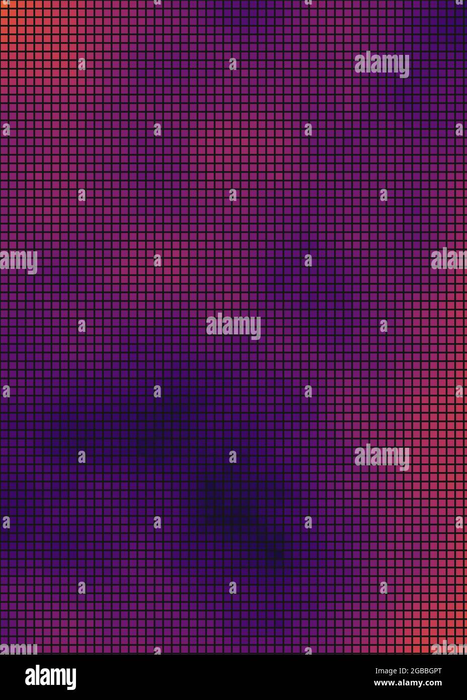 Abstract Geometrical color pixel generative art illustration Stock ...